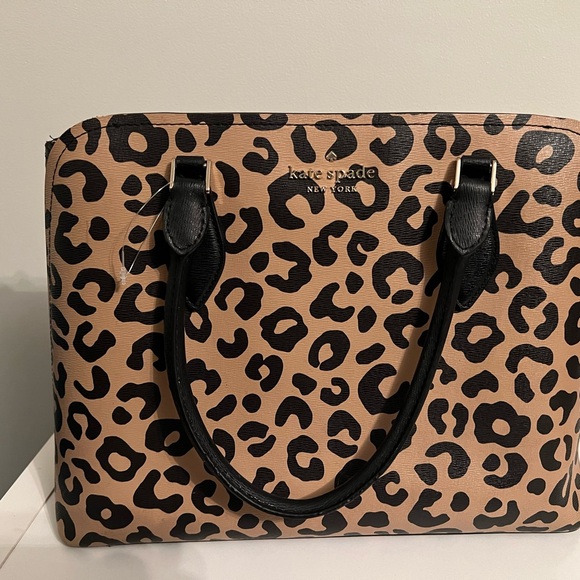 kate spade | Bags | Kate Spade Leopard Print Womens Bag Tan And Black ...